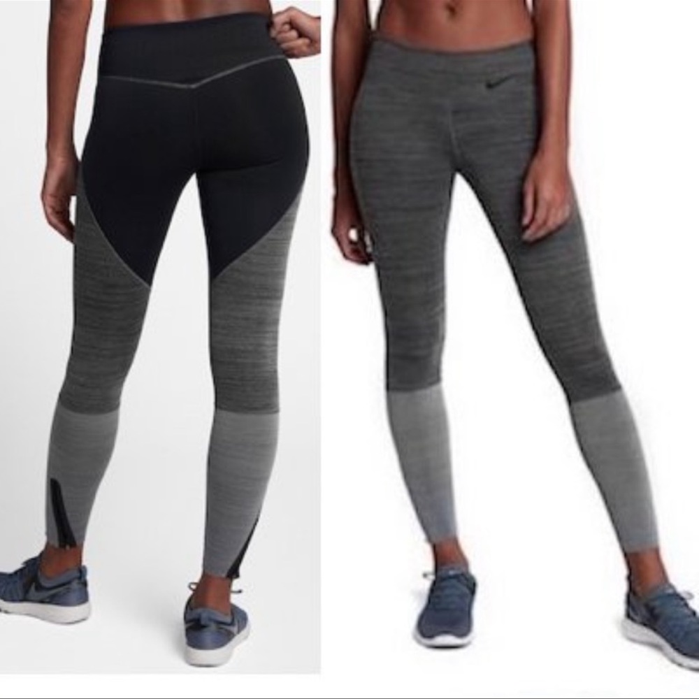 Euc Nike Black Grey Legendary Training Tights - Gem